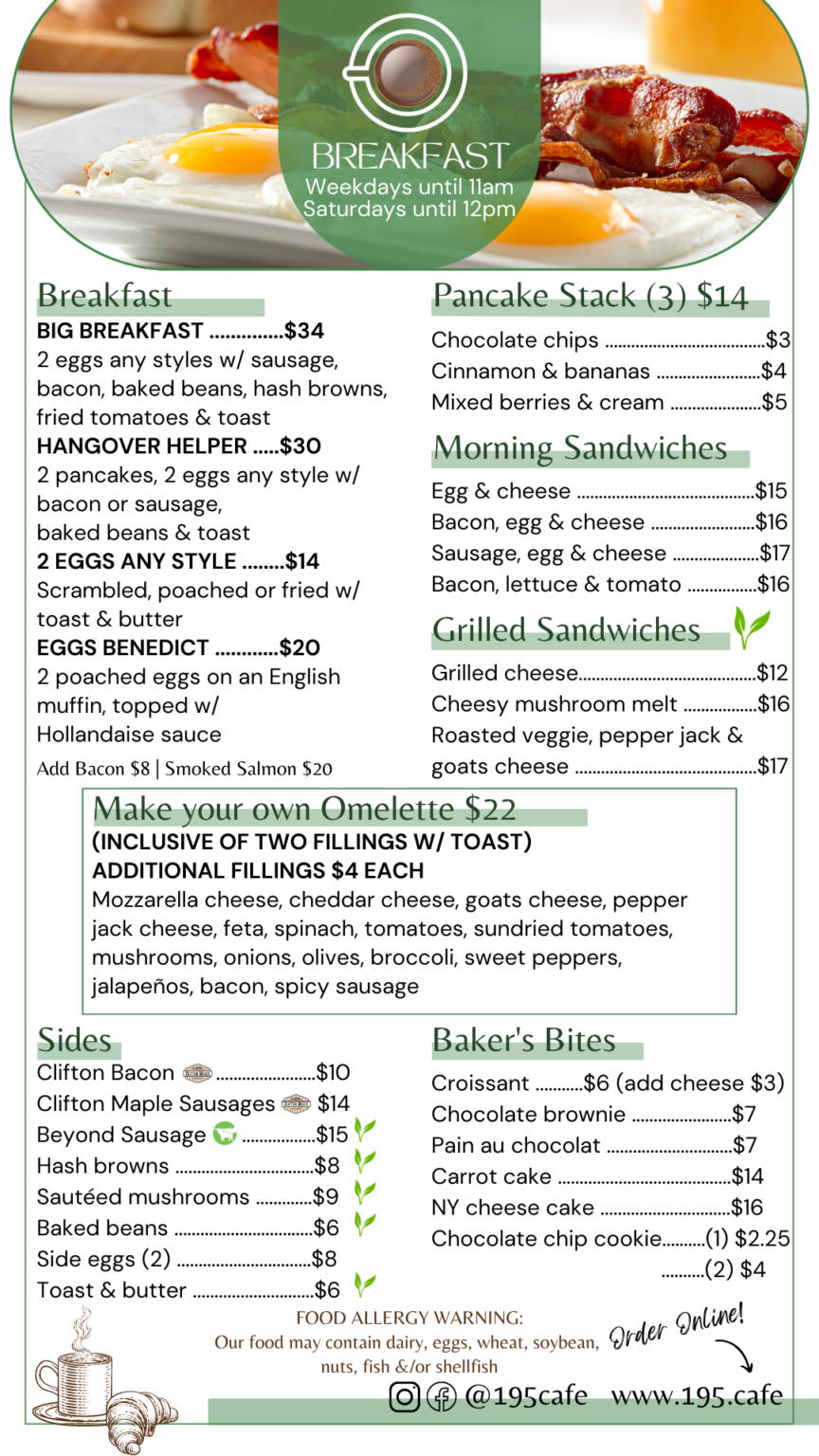 Breakfast – Welcome | Café 195 & Bistro