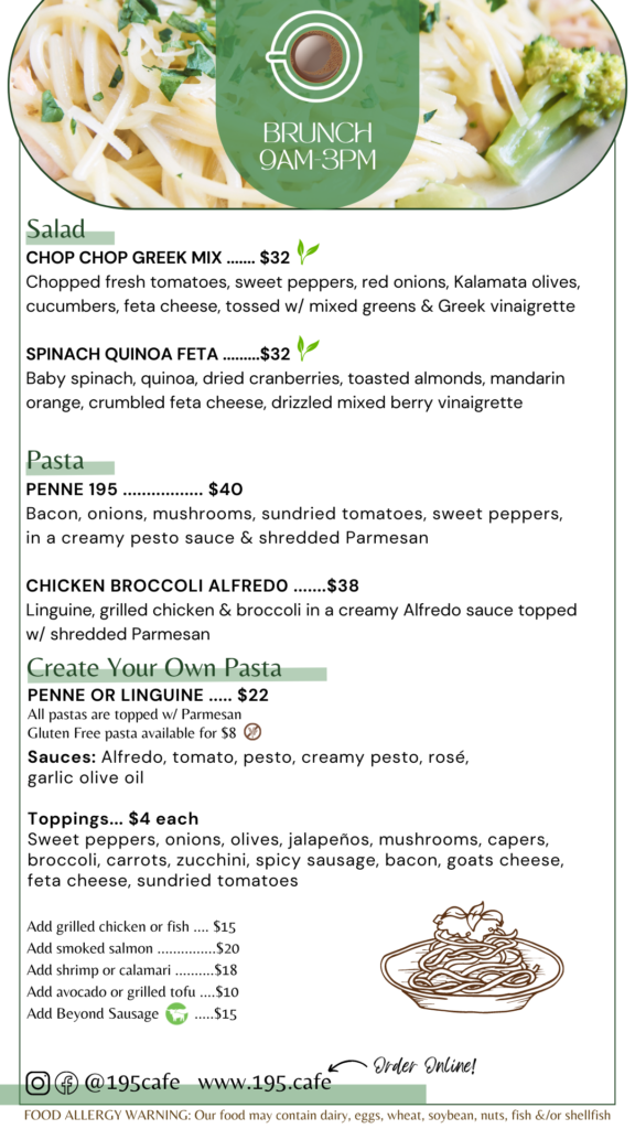 Brunch – Welcome | Café 195 & Bistro